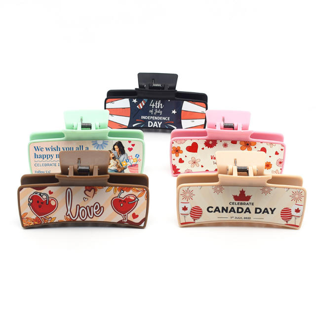 CHINA warehouse sublimation blank cute hair clips