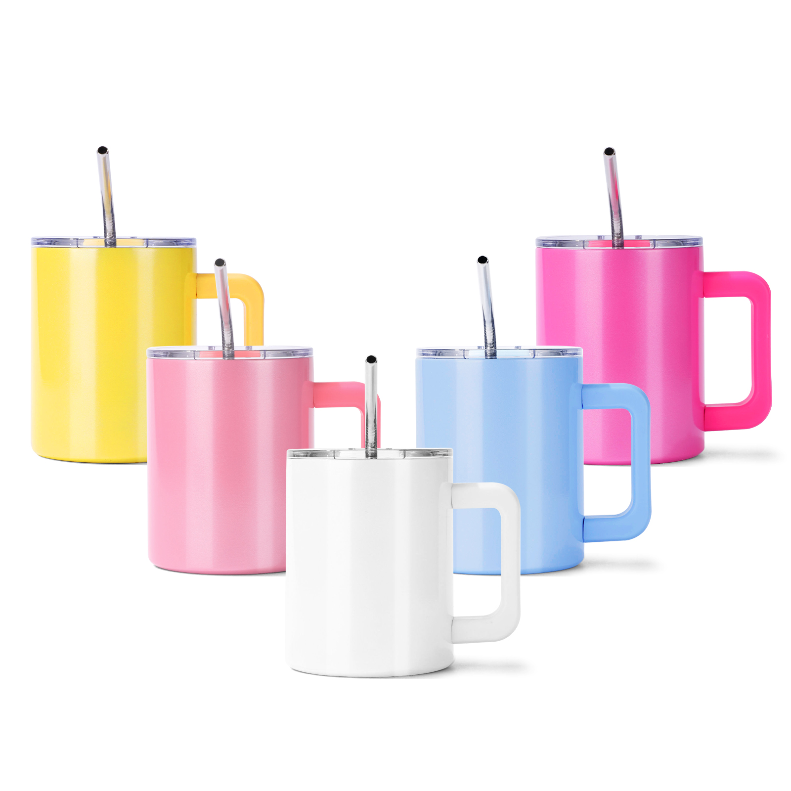 USA 40oz sublimation white double wall mug with removable handle 12pcs/case