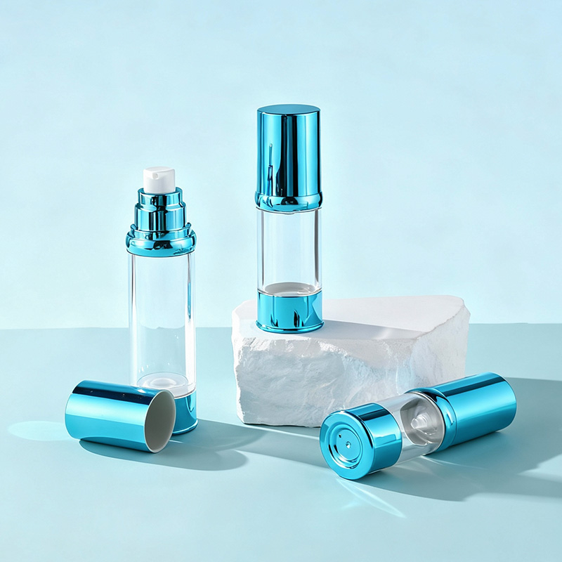 15/30/50ml Airless Lotion Bottle Clear AS Plastic Vacuum Airless Pump Bottle For Lotion Skincare ...