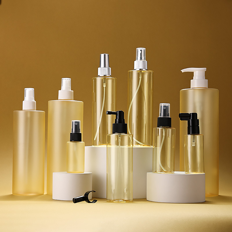 Custom Printing Boston Round Plastic Bottle 250ml Blue PET Bottle Packaging