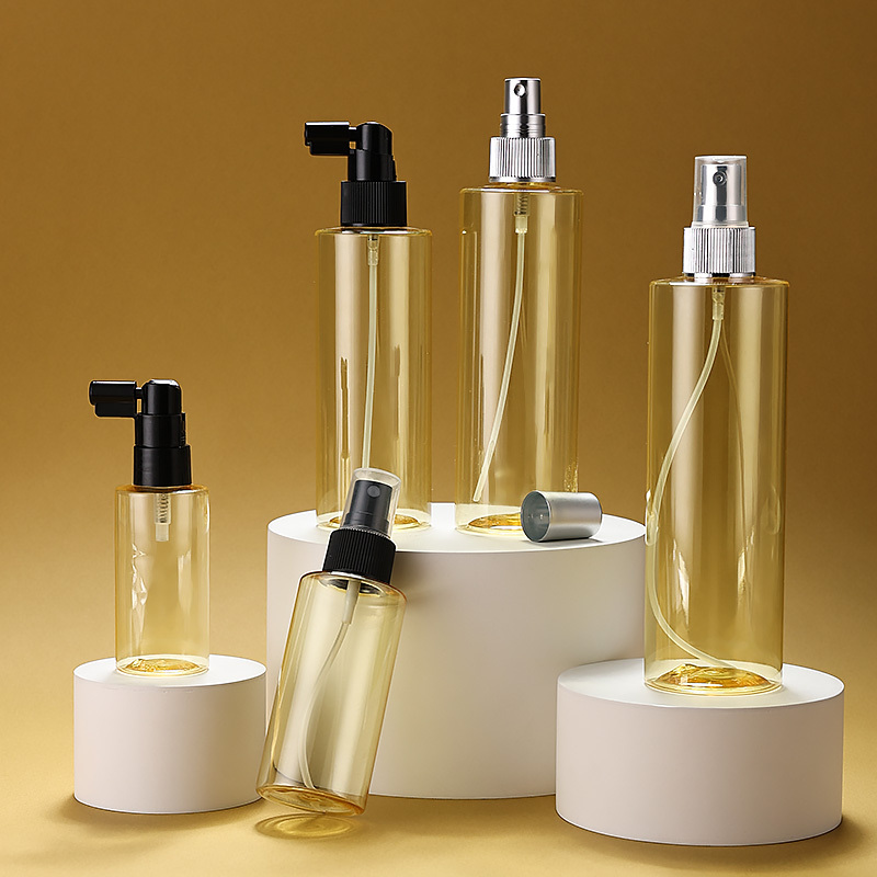 Custom Printing Boston Round Plastic Bottle 250ml Blue PET Bottle Packaging