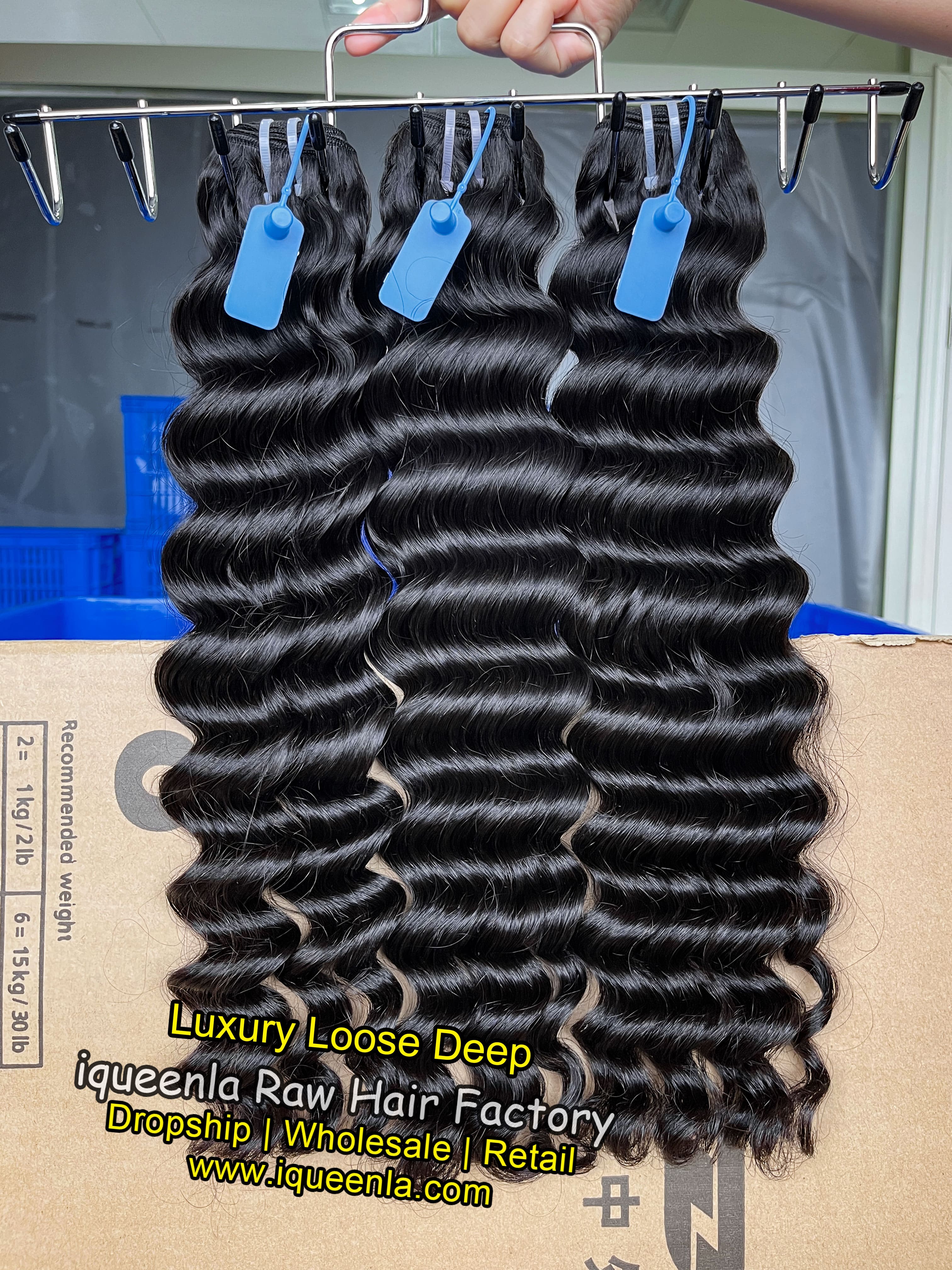 iqueenla Loose Deep Luxury Thick and Full Human Hair 1/3/4 Bundles Deal
