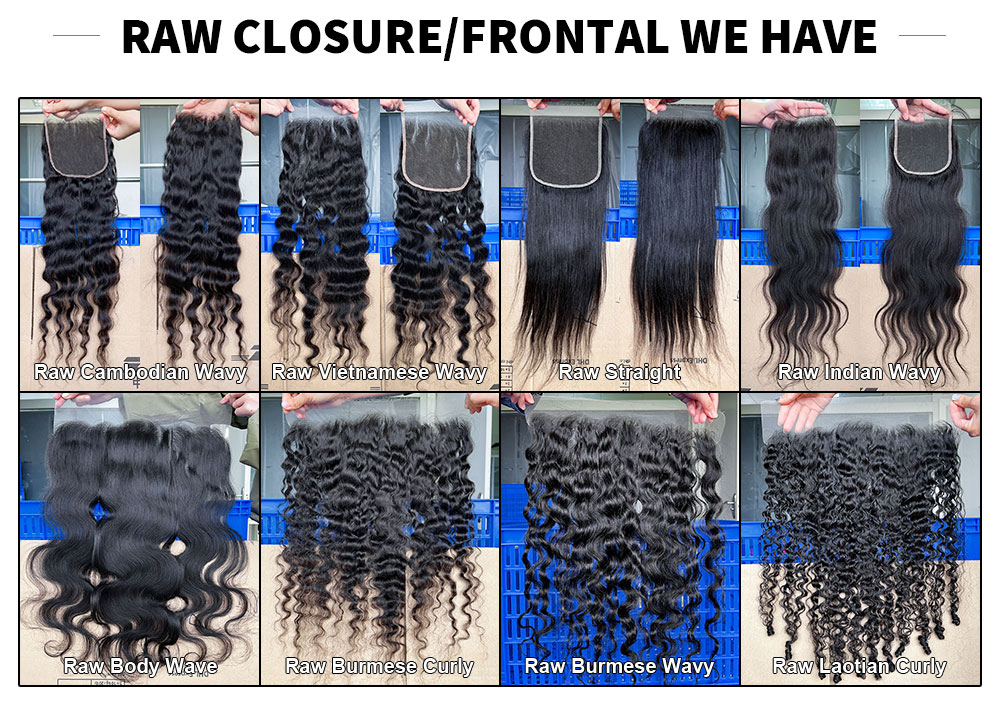 iqueenla Raw Bumese Wavy Hair Transparent and HD Lace Closure/Frontal