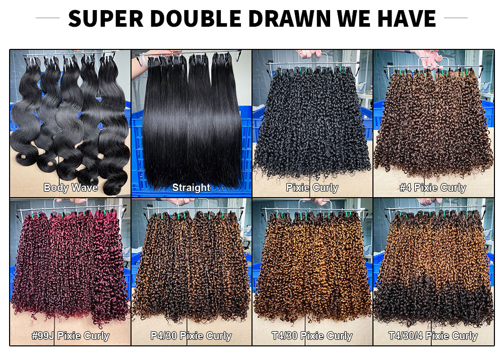 iqueenla Romantic Curly Super Double Drawn Hair Bundle 1/3/4 Pcs Deal