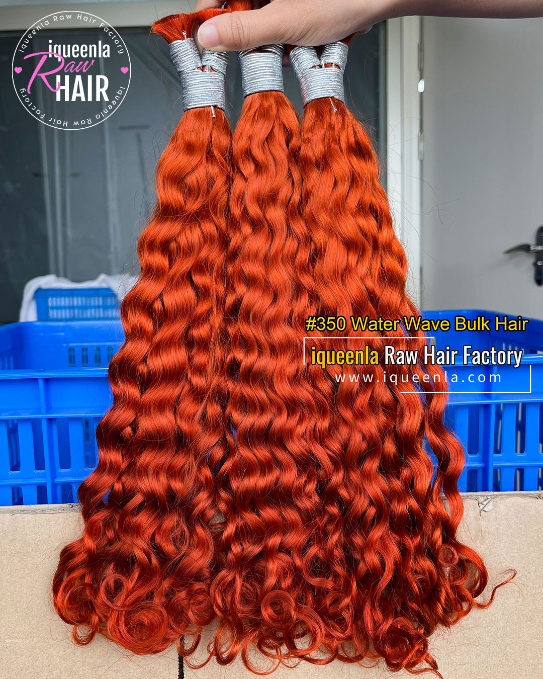 iqueenla #350 Color Water Wave Bulk Human Hair Knotless Boho Braiding ...