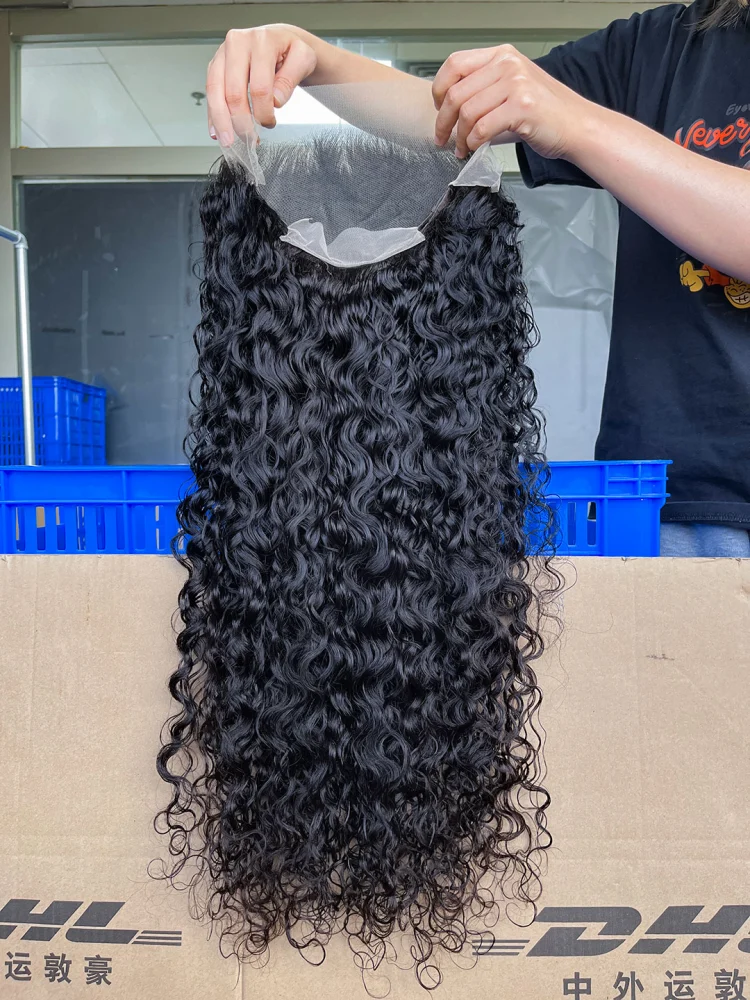 iqueenla Water Wave 4x4/5x5/13x4 Transparent and HD Lace Pre-made Wig