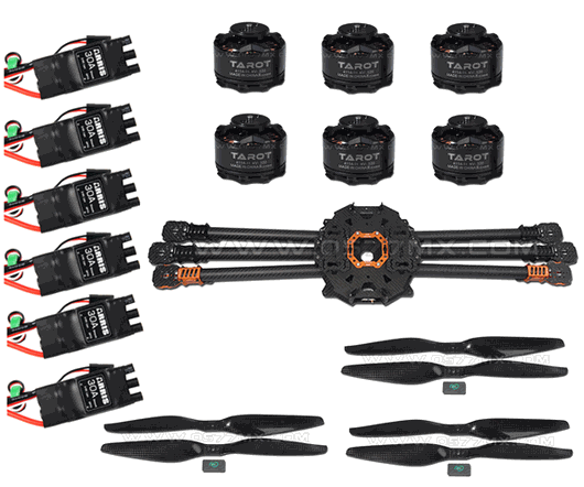 Tarot Foldable Hexa-copter Carbon Fiber Frame TL810A