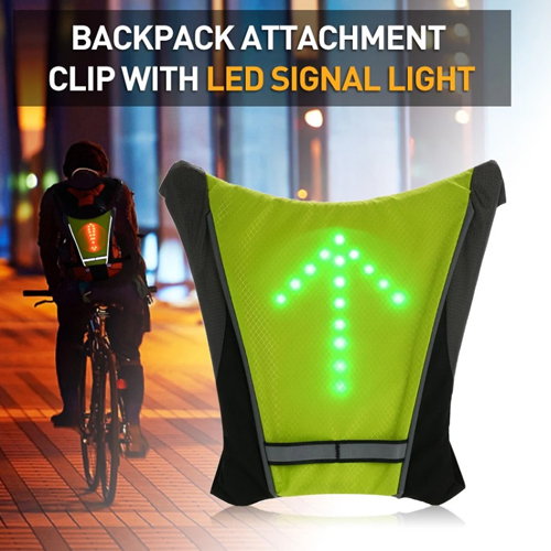 LED Turn Signal Bike Pack Accessory/Bicycle Backpack Widget,