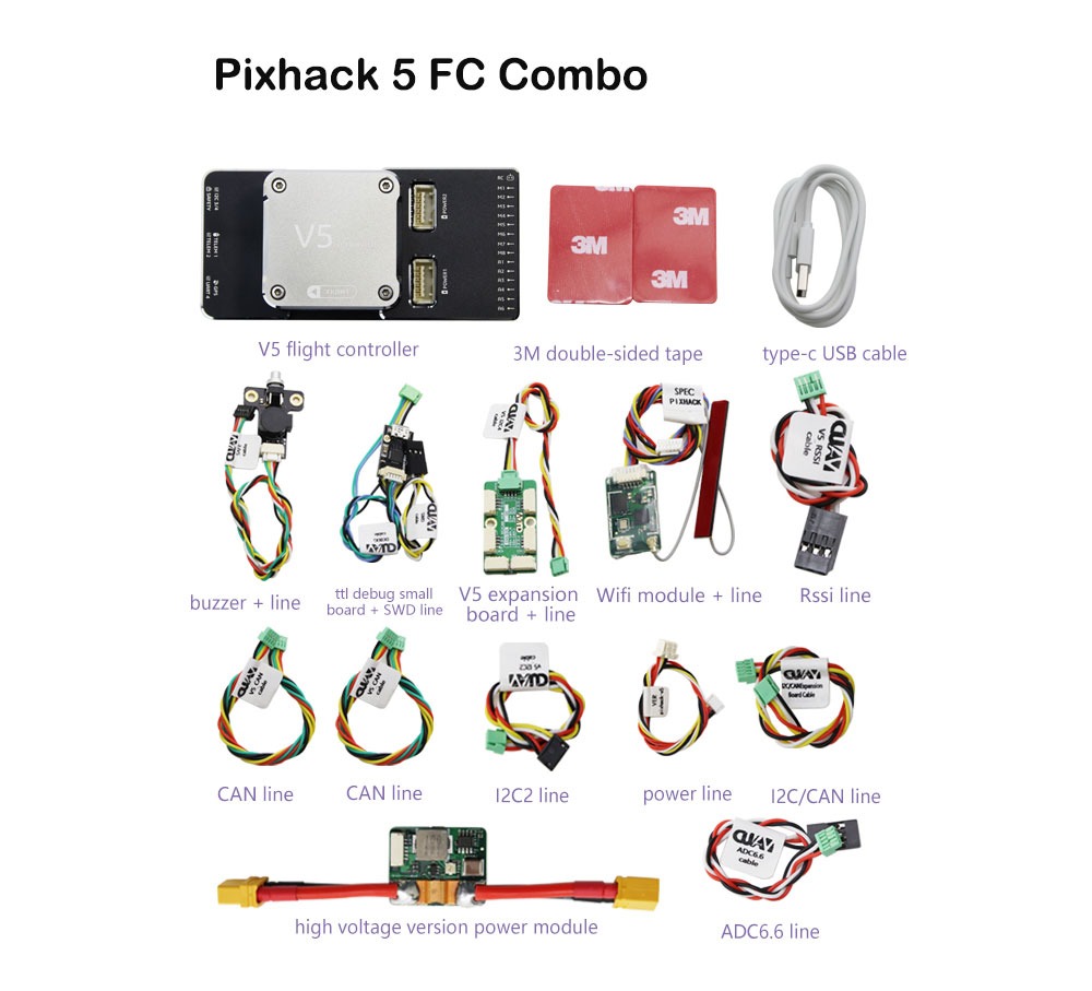 CUAV Pixhack V5 Autopilot Flight Controller for RC Drone Quadcopter