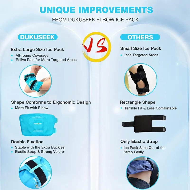 DUKUSEEK Elbow Ice Pack for Tendonitis and Tennis Elbow