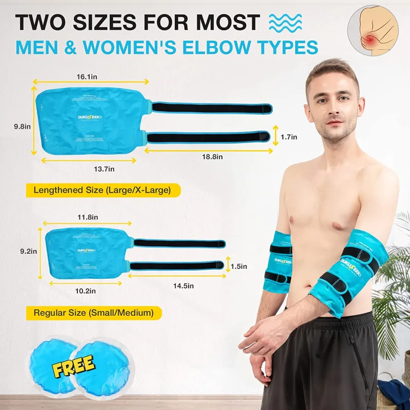 DUKUSEEK Elbow Ice Pack for Tendonitis and Tennis Elbow