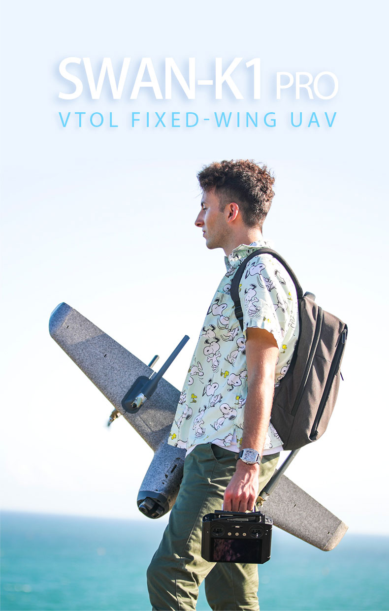 Swan K1 Pro VTOL Long Range Fixed-Wing UAV RC Airplane