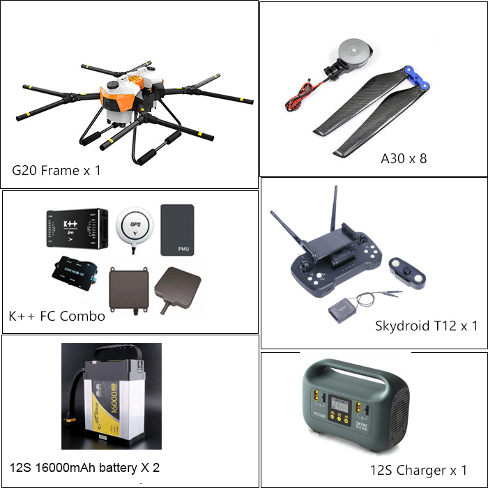 ARRIS G20 8 Axis 22L UAV Agriculture Spraying Drone