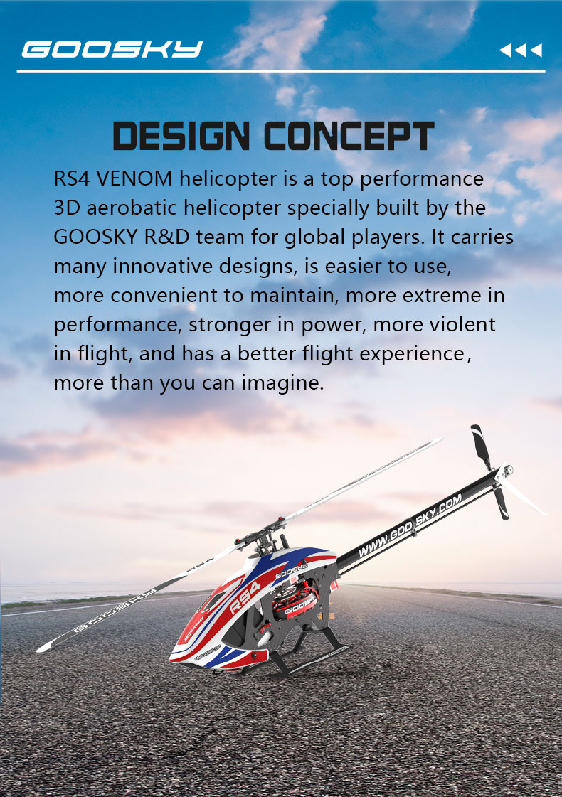 Goosky RS4 Venom 3D RC Helicopter Standard Version