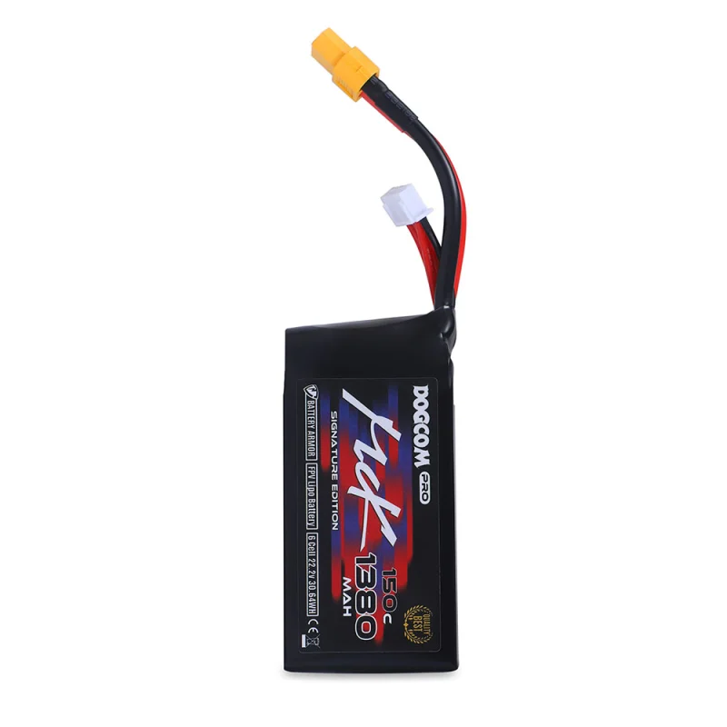 DOGCOM 6S 1380mAh 150C Lipo Battery for FPV Racing Drones - MCK Edition