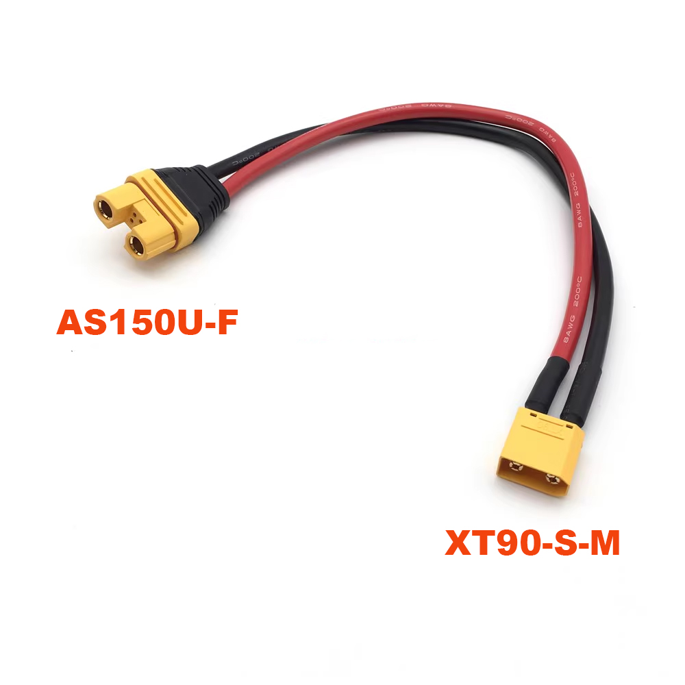 AMASS AS150U Female Plug XT90-S Male RC Charger Extension Cable Battery Extension Cable