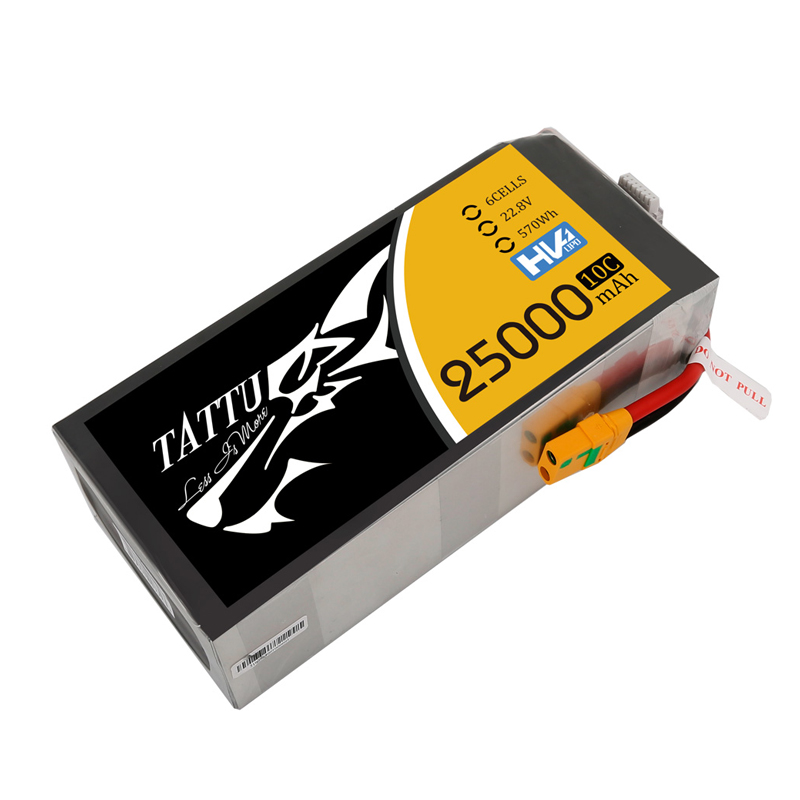 TATTU HV 25000mAh 10C 22.8V 6S1P High Voltage Lipo Battery Pack with ...