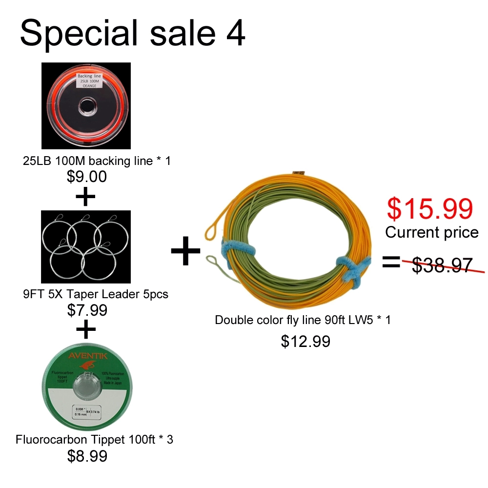 Aventik Float Fly Line Backing Leaders Tippet Combo,