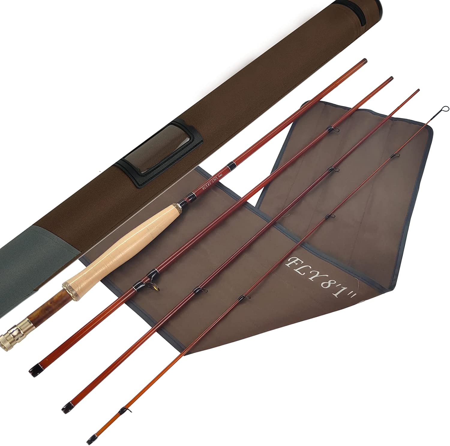 Aventik S-Glass Fly Fishing Rod, 6-8ft 1/2/3/4/5/8wt Ultra Light ...