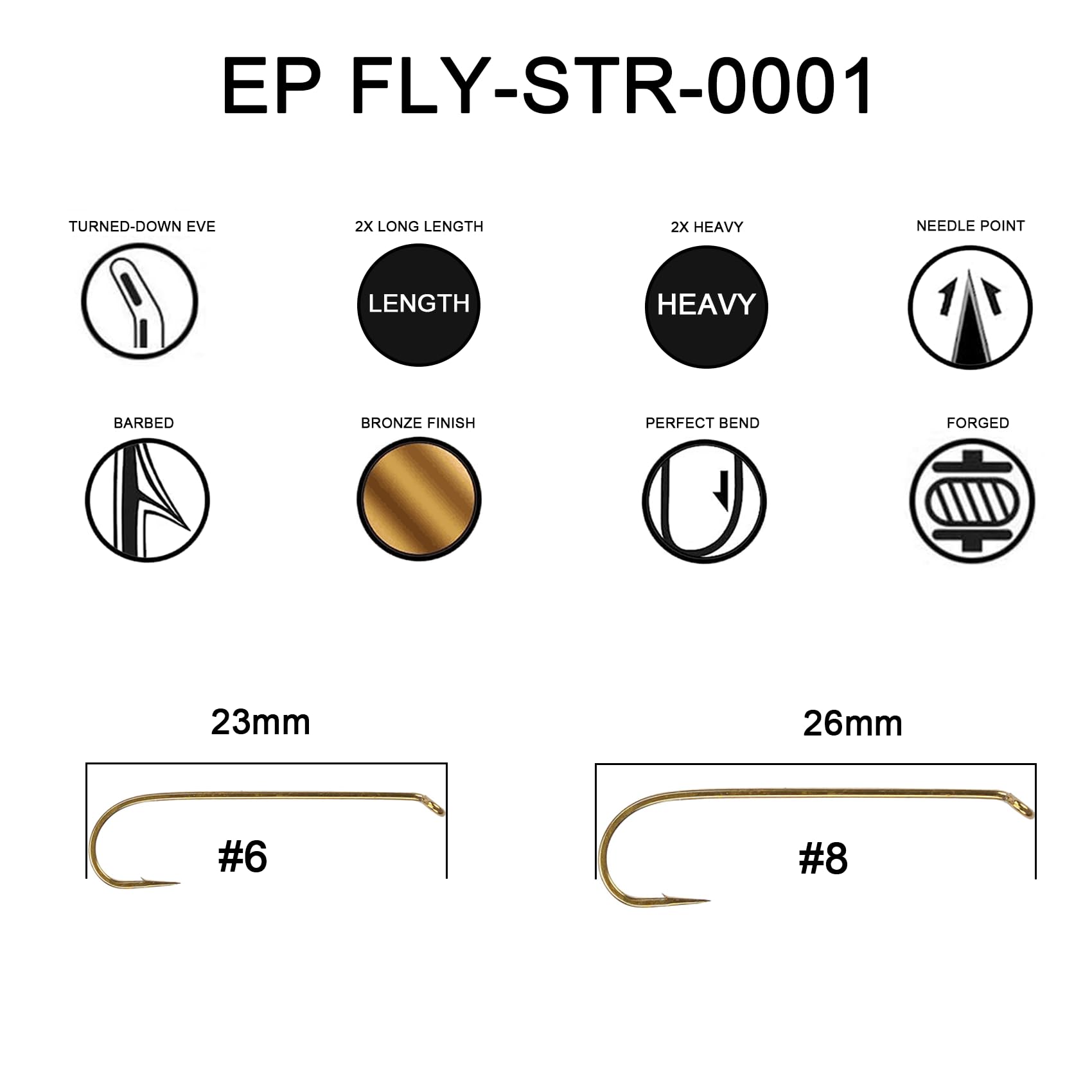 Aventik Eupheng Fly Fishing Hooks 100pc Pack Barbless Catch & Release Dry Wet Nymph Shrimp&Pupa ...