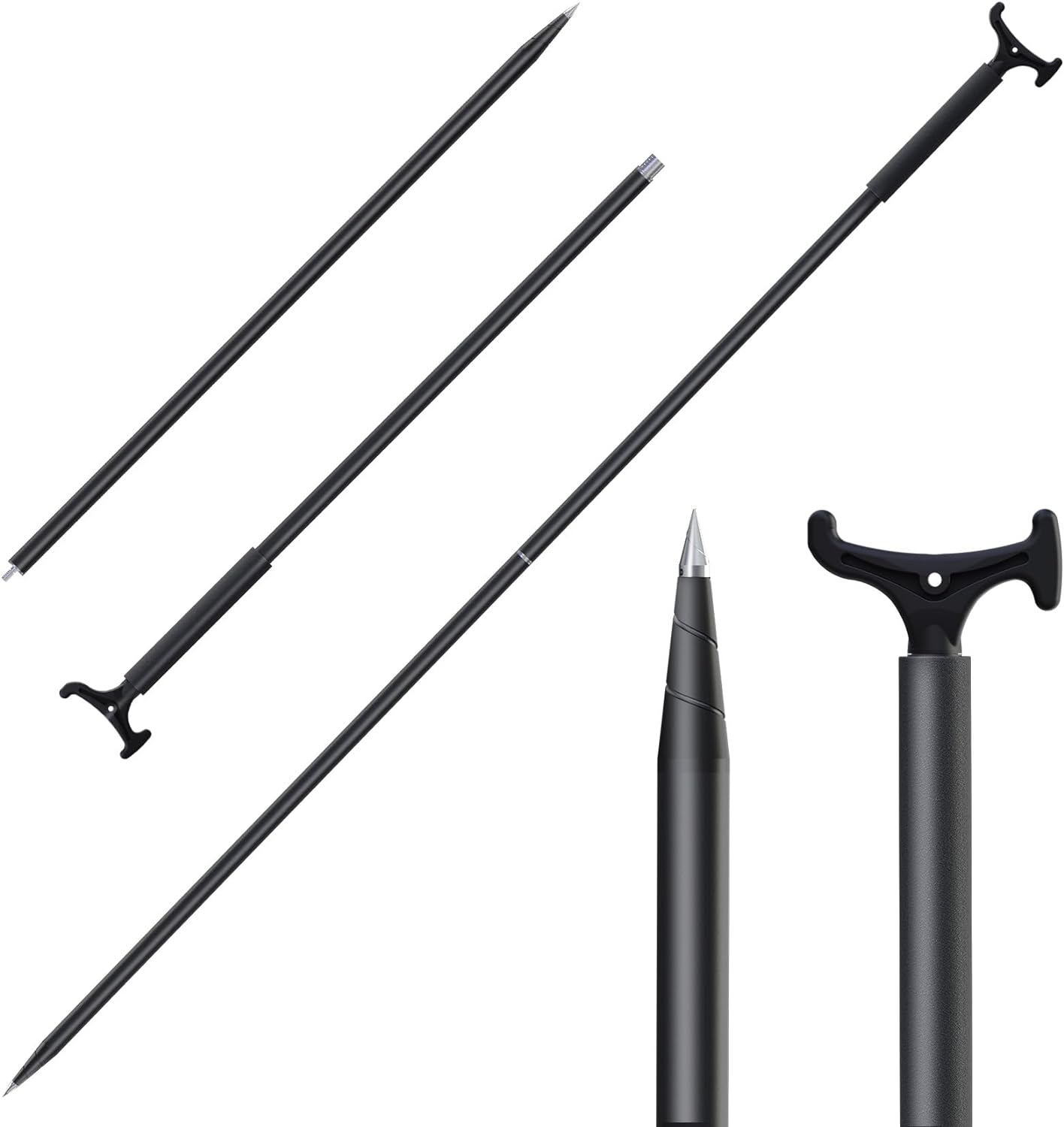 EDSRDPLT Aventik 7.75' Anchor and Push Pole, Shallow Water Anchor Pole ...