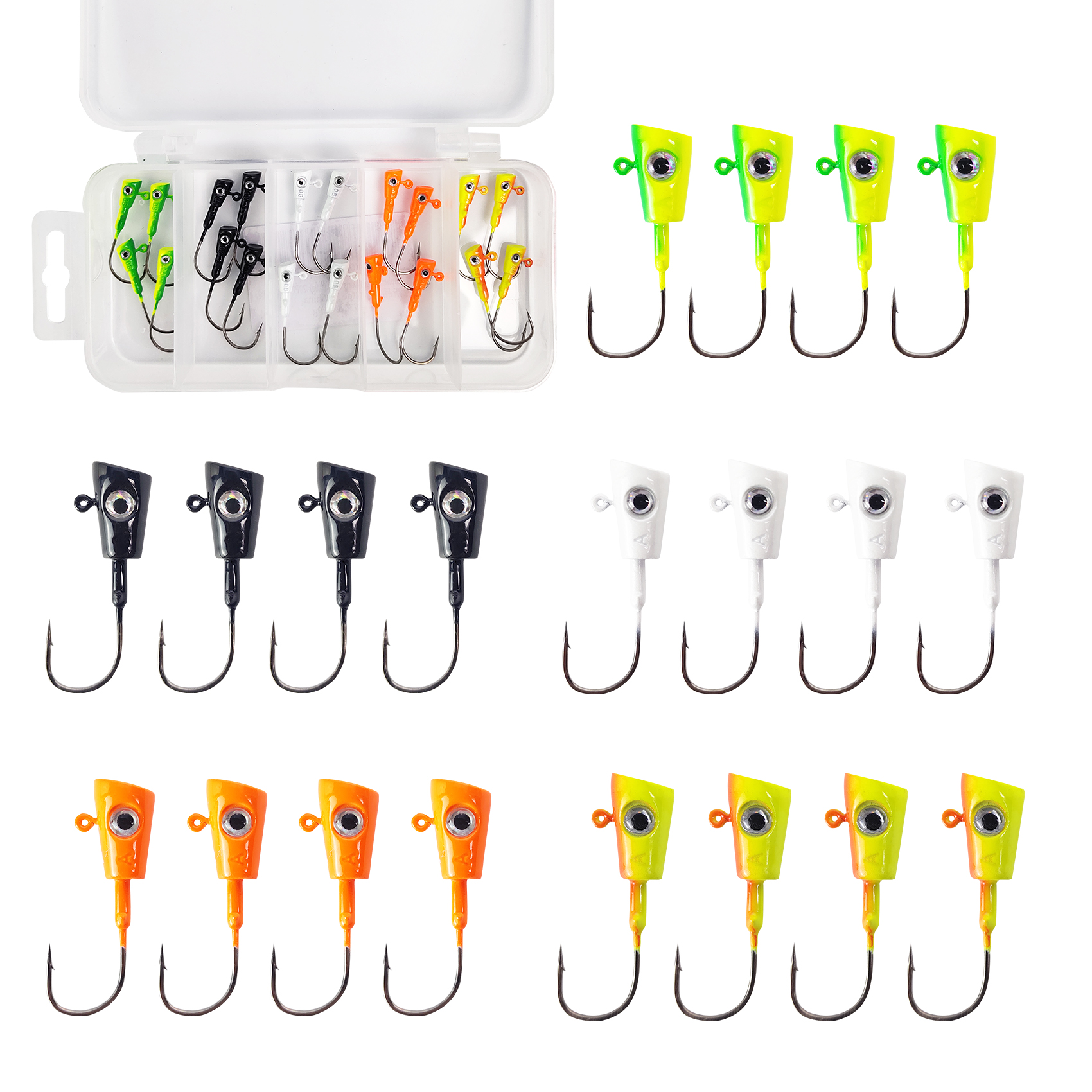 Shad Darts Crappie Jigs, ZINC-TECH Shad shape Underspin Jig Heads 1 ...