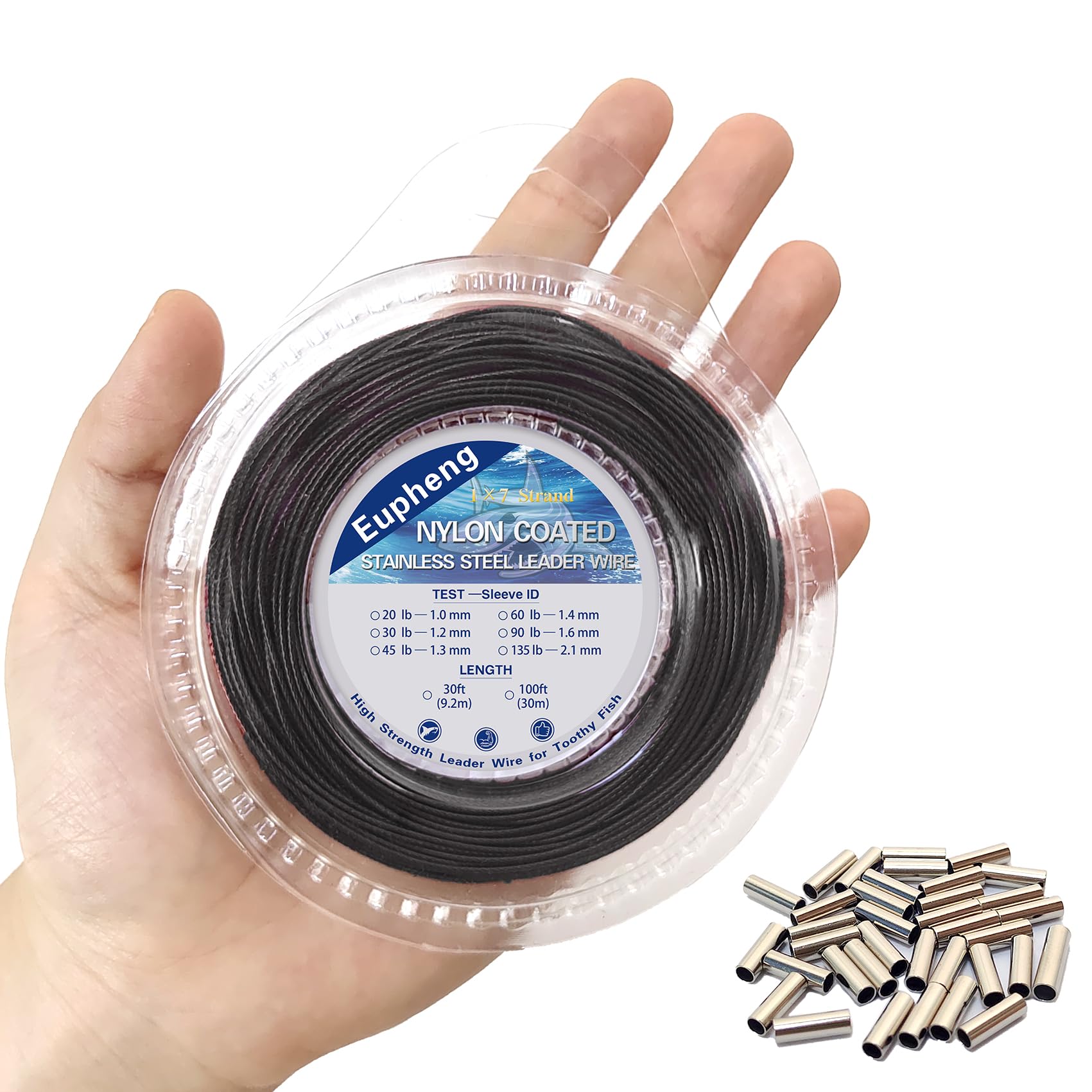 Nylon Coated 1x7 & 7x7 Stainless Steel Leader Wire, Knottable Fishing ...
