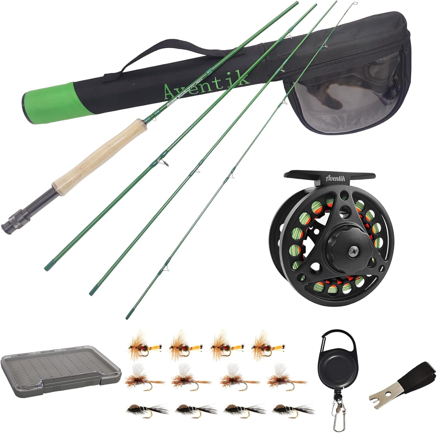 Aventik Fly Fishing Riverbend Fly Fishing Rod Combo Kit-3/4/5 wt (0-8wt ...