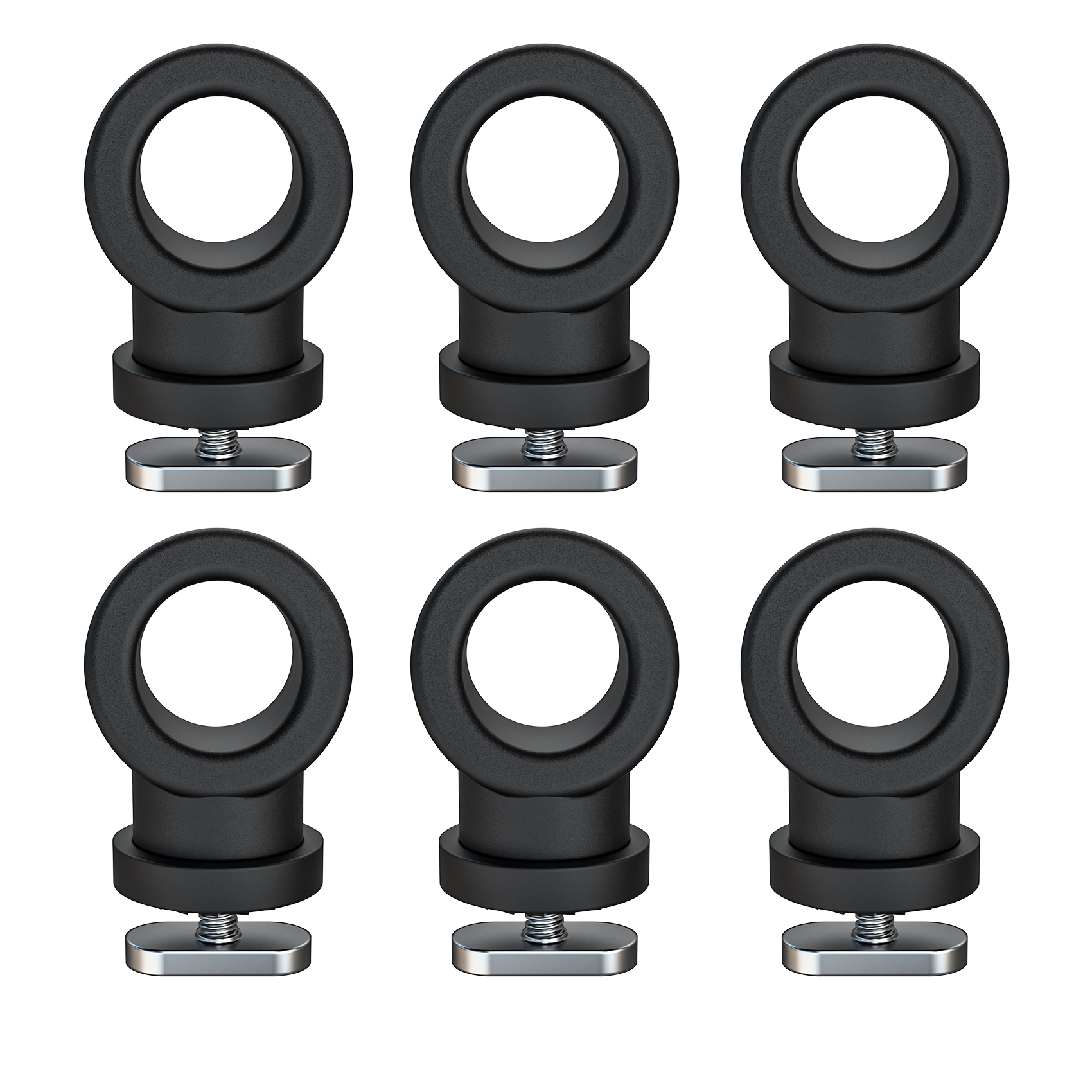 6 Pack Reinforced Nylon Kayak Track Mount Tie Down Eyelet with T-Bolt