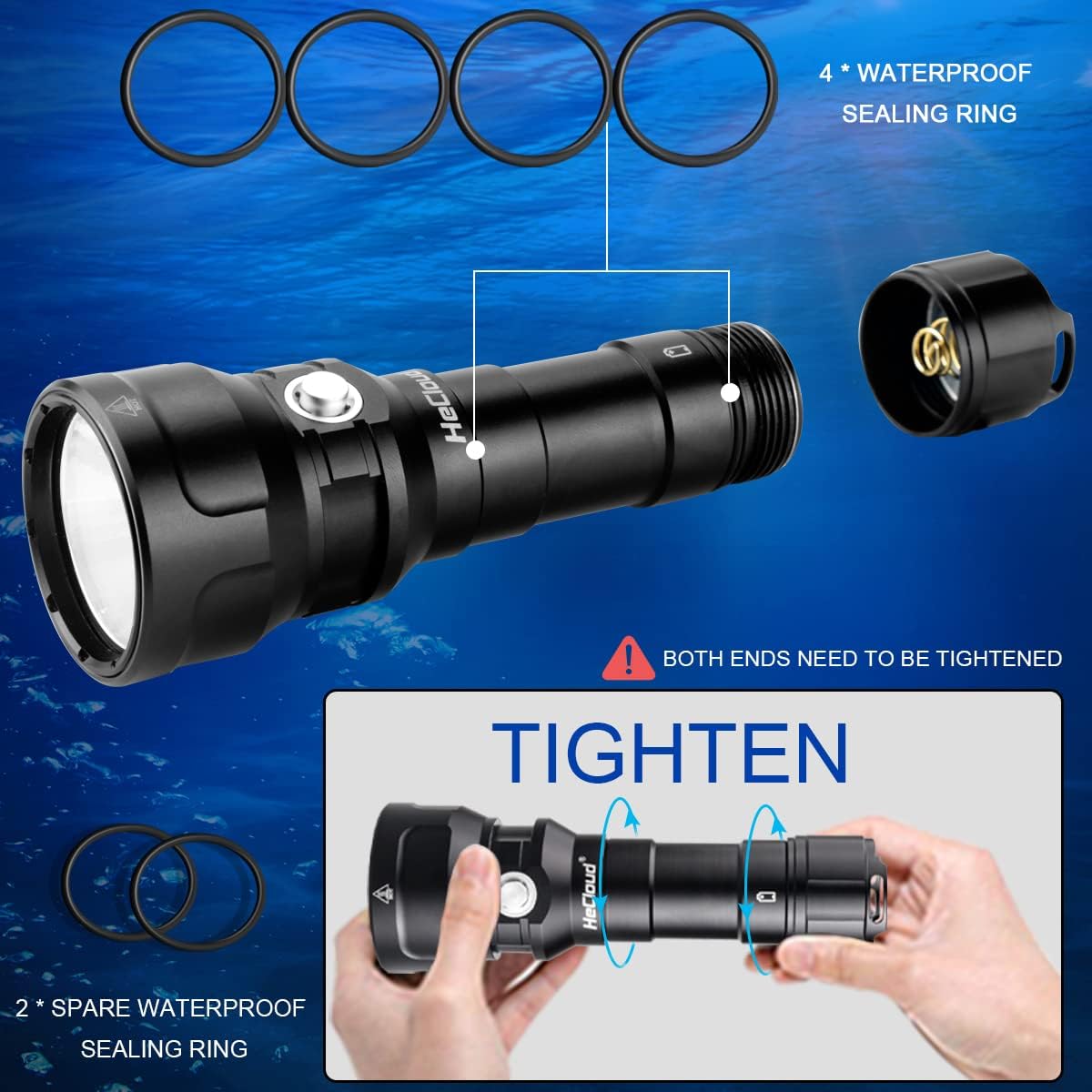 HeCloud Diving Scuba Flashlight HCF1187: Your 2000 Lumen Guide to ...