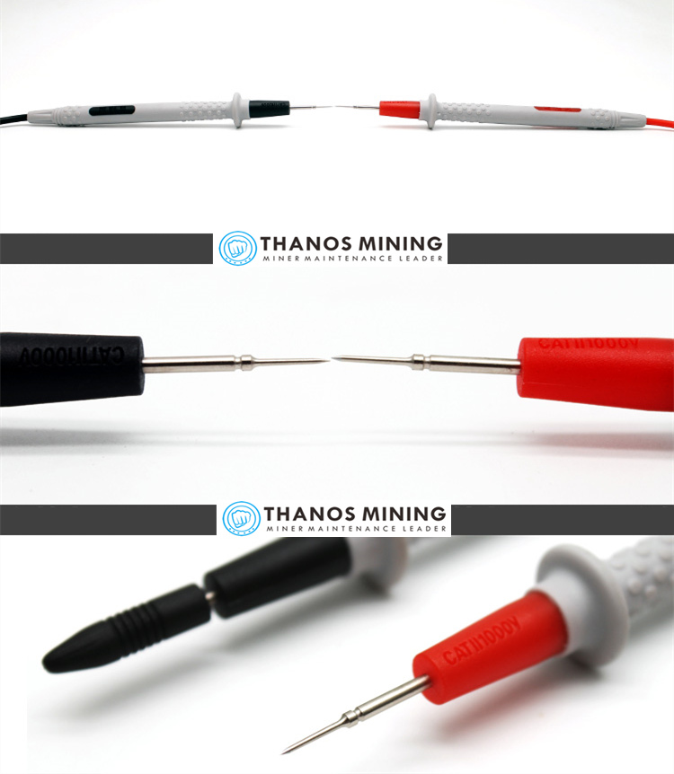 Pointed needle multimeter test pen