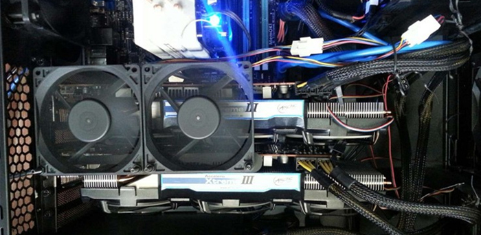 GPU side cooling bracket