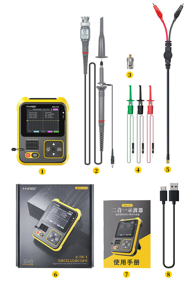 Handheld Oscilloscope Transistor Tester