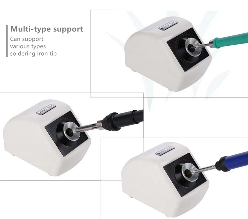 Soldering iron tip cleaning machine