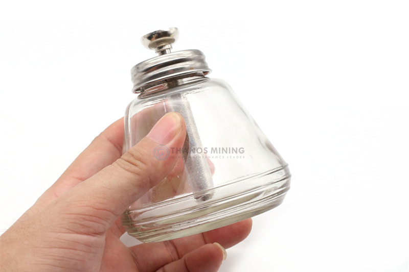 Glass alcohol bottle