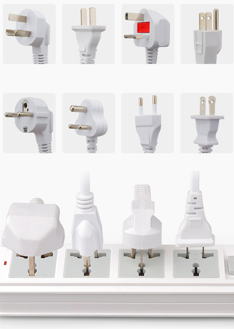 Universal 8 port power socket
