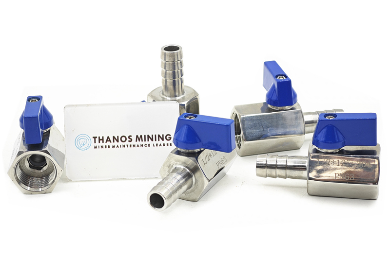 G1/2 to 12mm ball valve 304 PN63