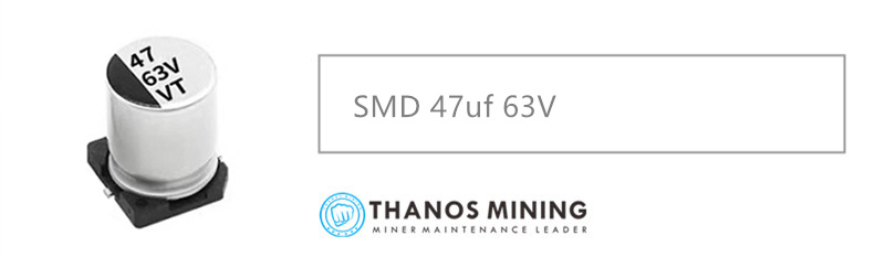 SMD aluminum capacitor 47uf 63V