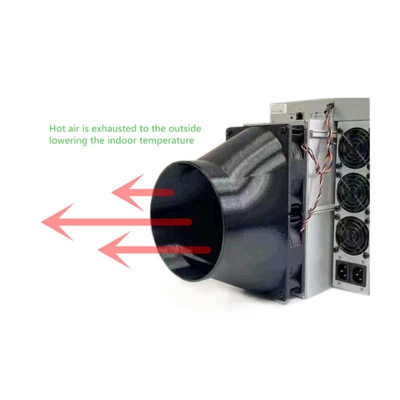 ASIC miner outdoor exhaust pipe