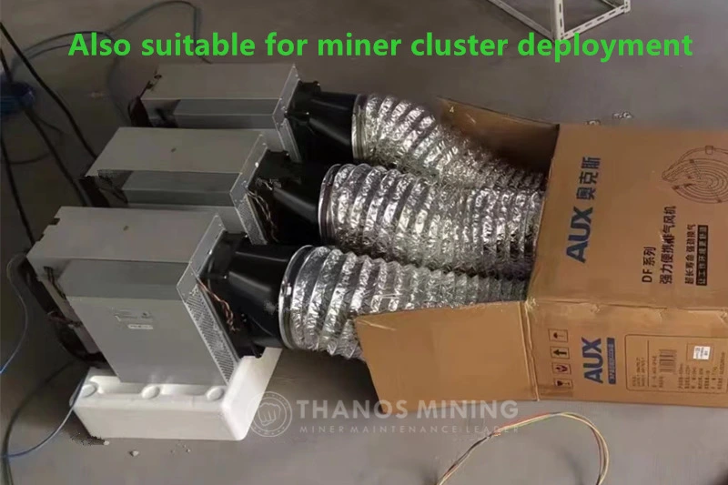 ASIC miner outdoor exhaust pipe