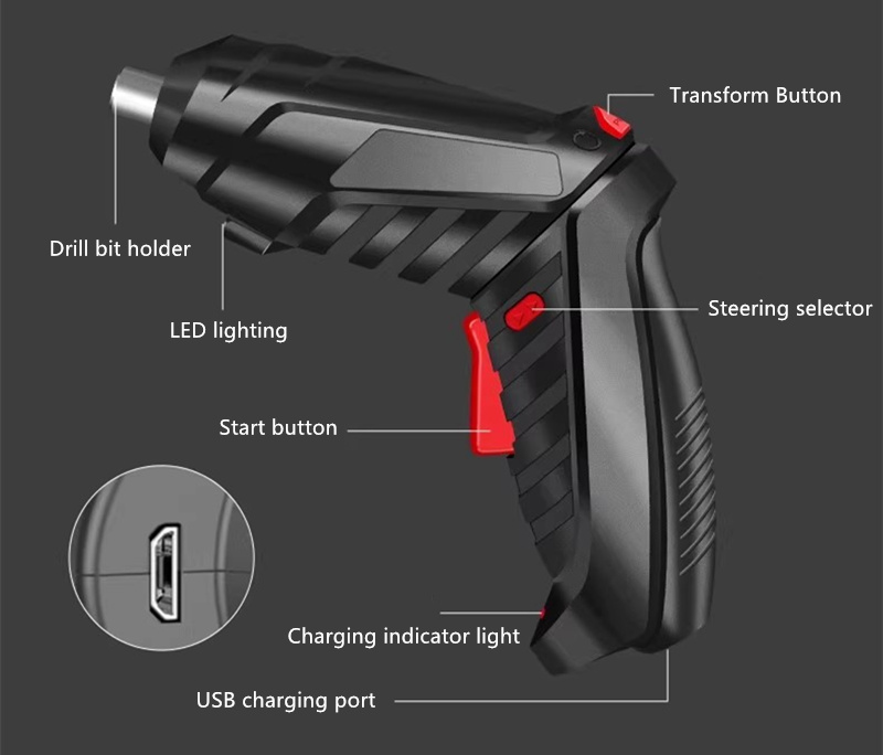 Deformable electric screwdriver