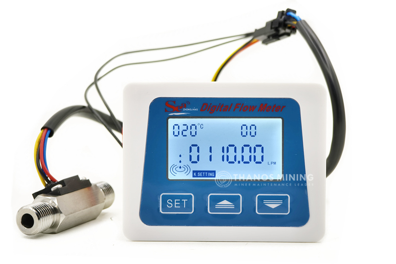Digital flow thermometer G1/4 thread port