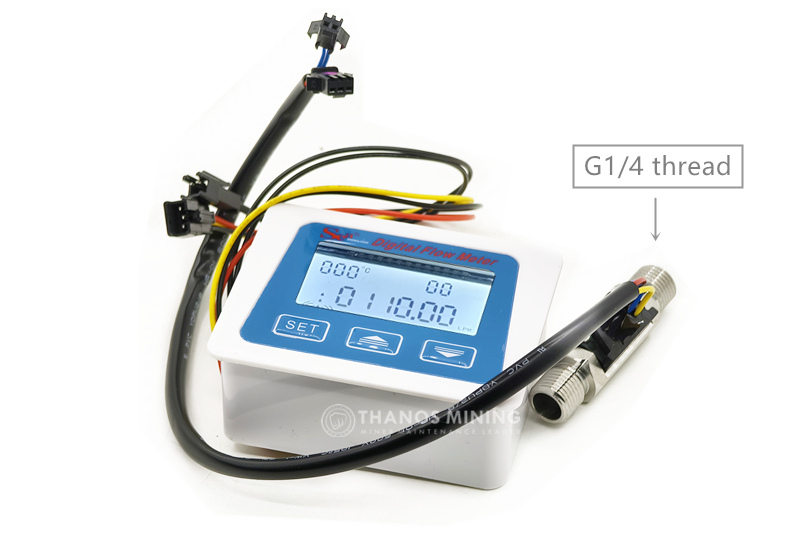 Digital flow thermometer G1/4 thread port