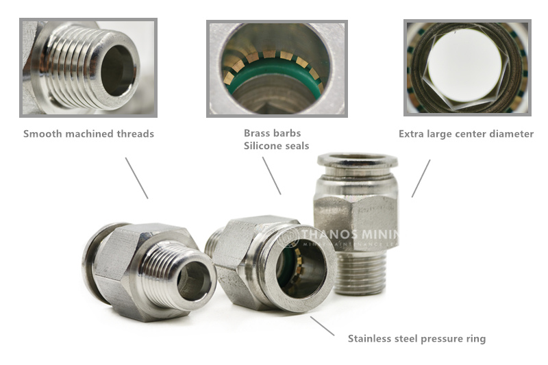 Stainless steel miner water cooling connector series