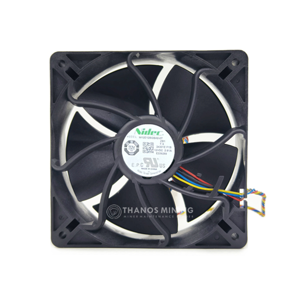 Antminer L9 Z15pro AL1 fan Nidec 12cm 2.61A 7200rpm square 4pin