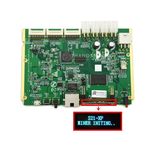 Antminer S21XP control board with screen