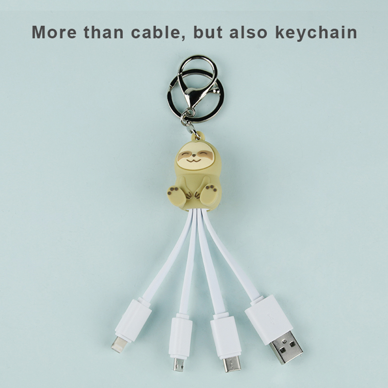 Beanlieve Sloth 3 In 1 Charging Cable and USB Cable
