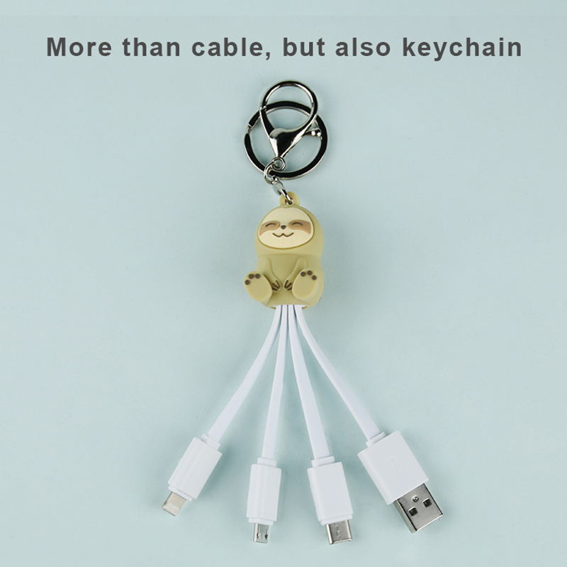 Beanlieve Sloth 3 In 1 Charging Cable and USB Cable