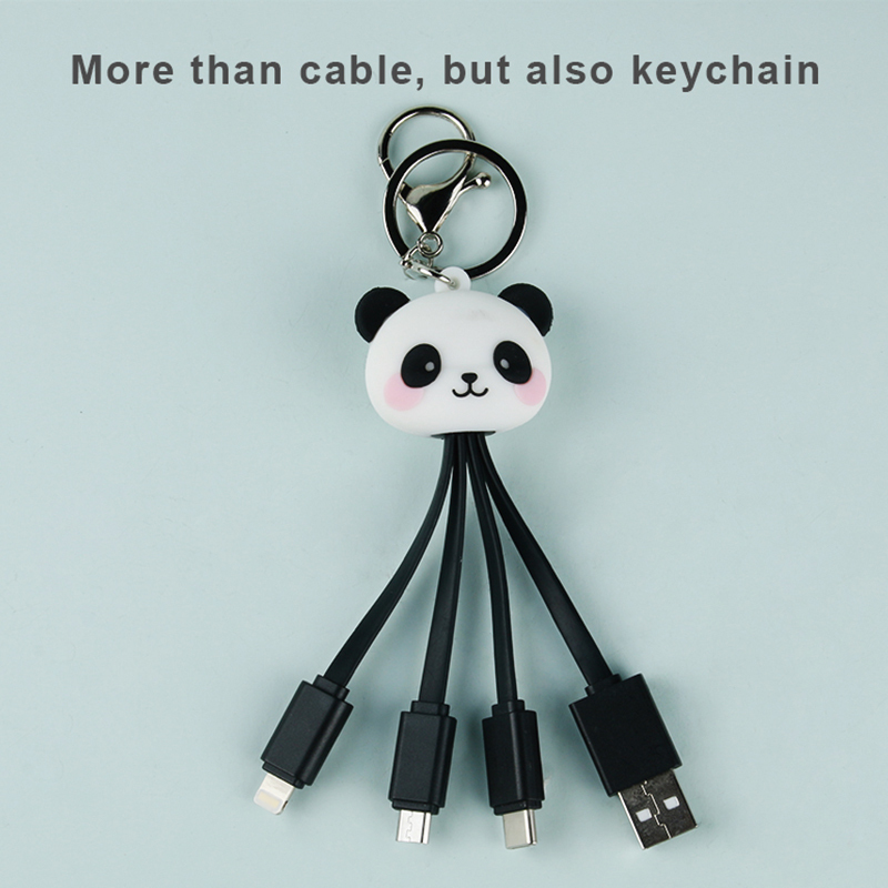 Beanlieve Panda 3 In 1 Charging Cable and USB Cable