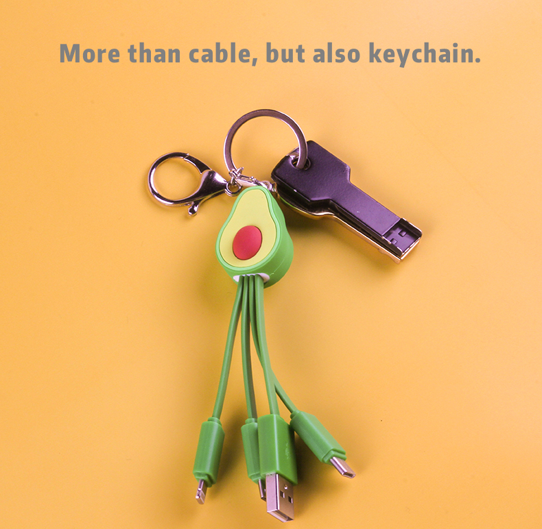 Beanlieve Avocado 3 In 1 Charging Cable and USB Cable